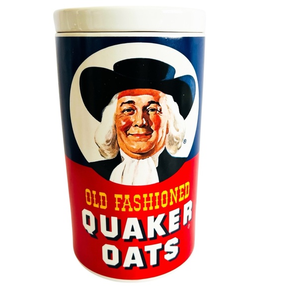 Vintage | Kitchen | Vintage Old Fashioned Quaker Oats Ceramic Cookie ...